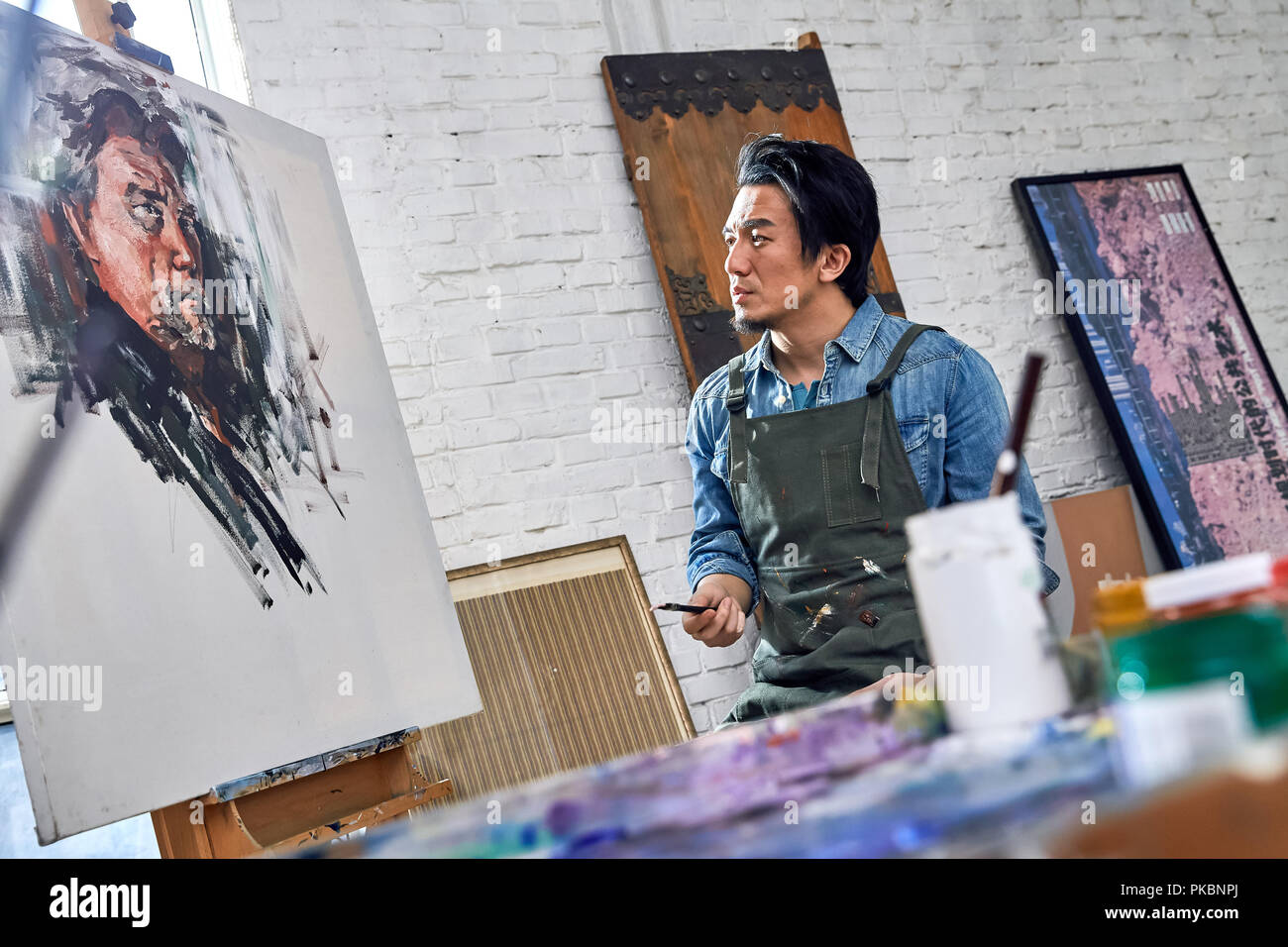 Artists in the paintings Stock Photo - Alamy