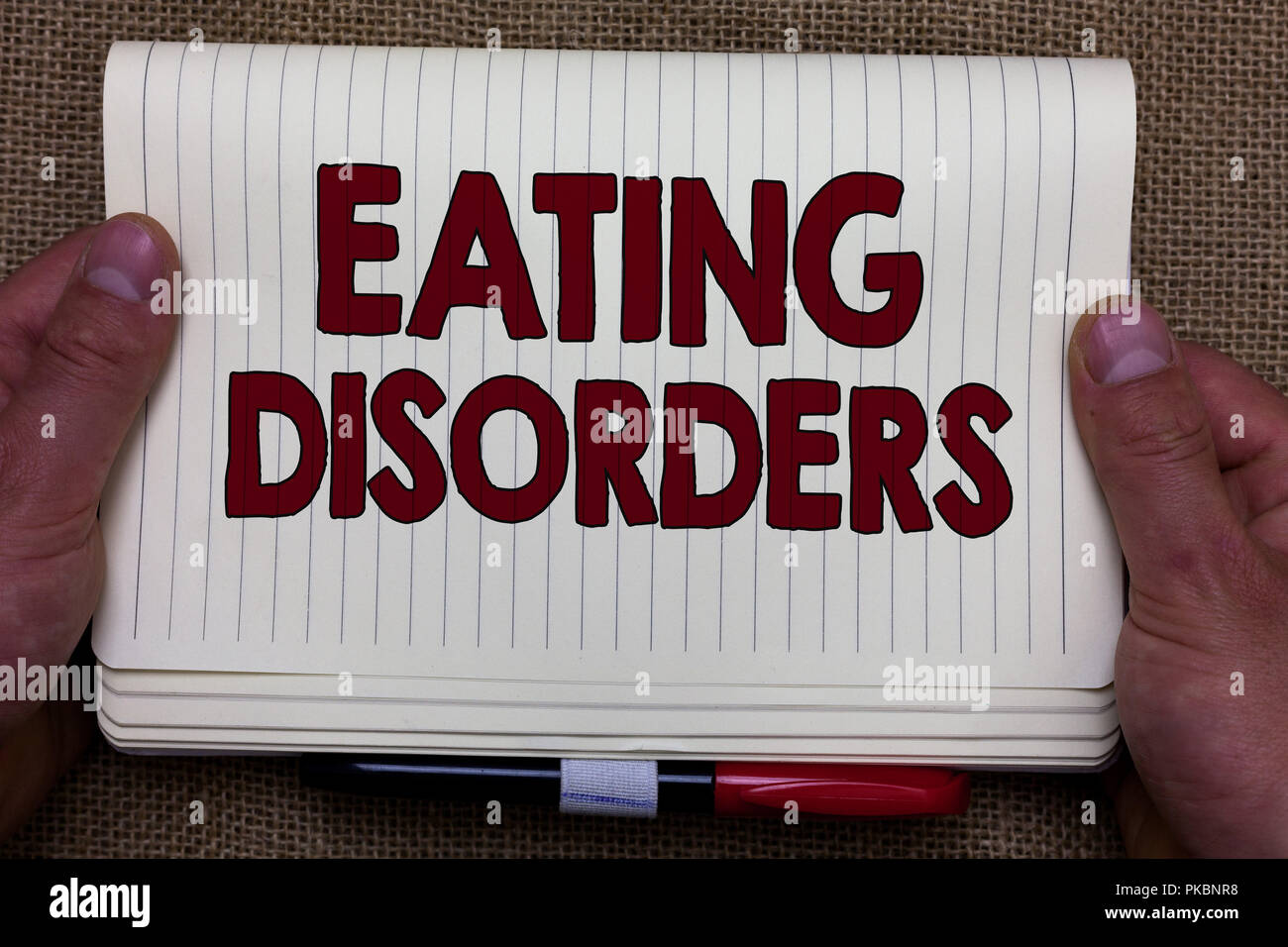 Handwriting text writing Eating Disorders. Concept meaning any of a ...