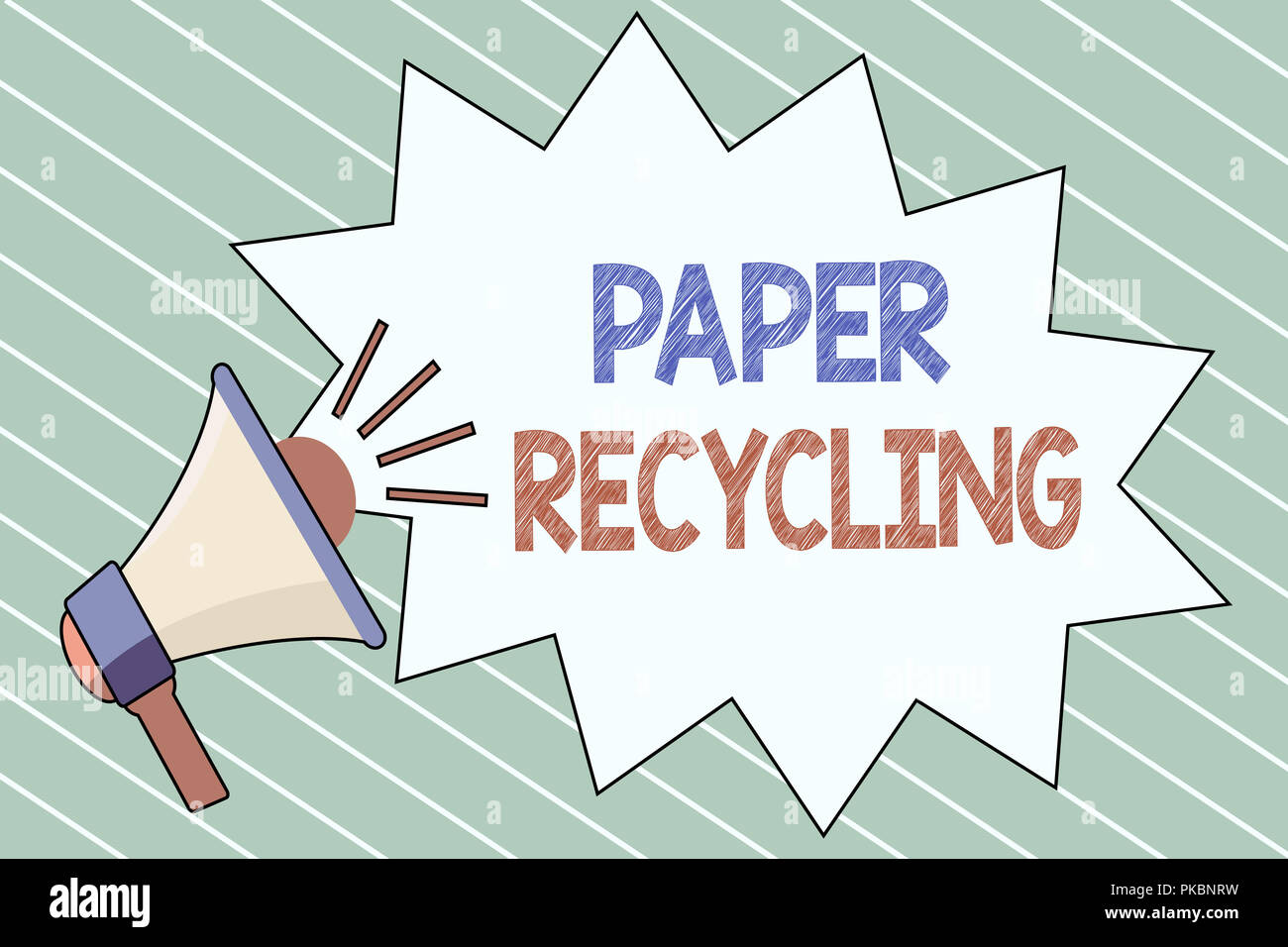 Writing note showing Paper Recycling. Business photo showcasing Using ...