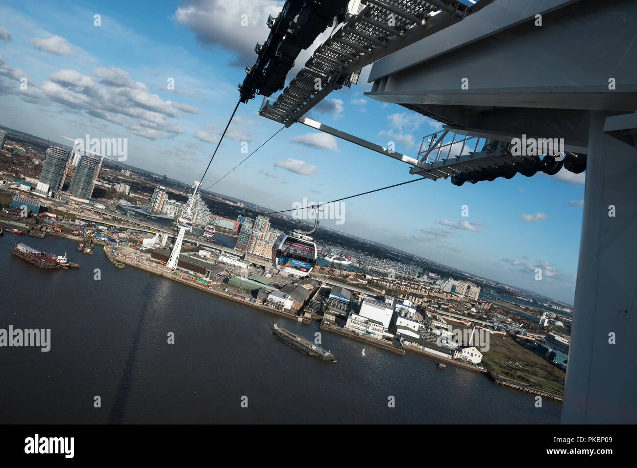 Thames Cable Cars Stock Photo - Alamy