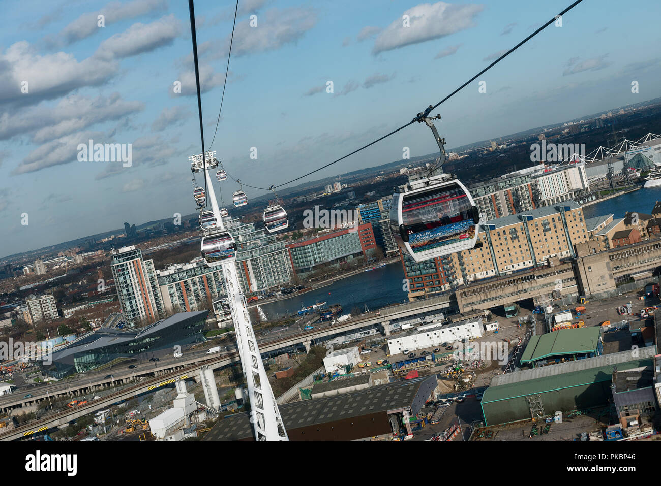 Thames Cable Cars Stock Photo - Alamy
