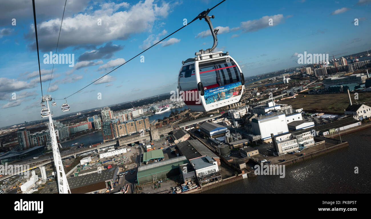Thames Cable Cars Stock Photo - Alamy