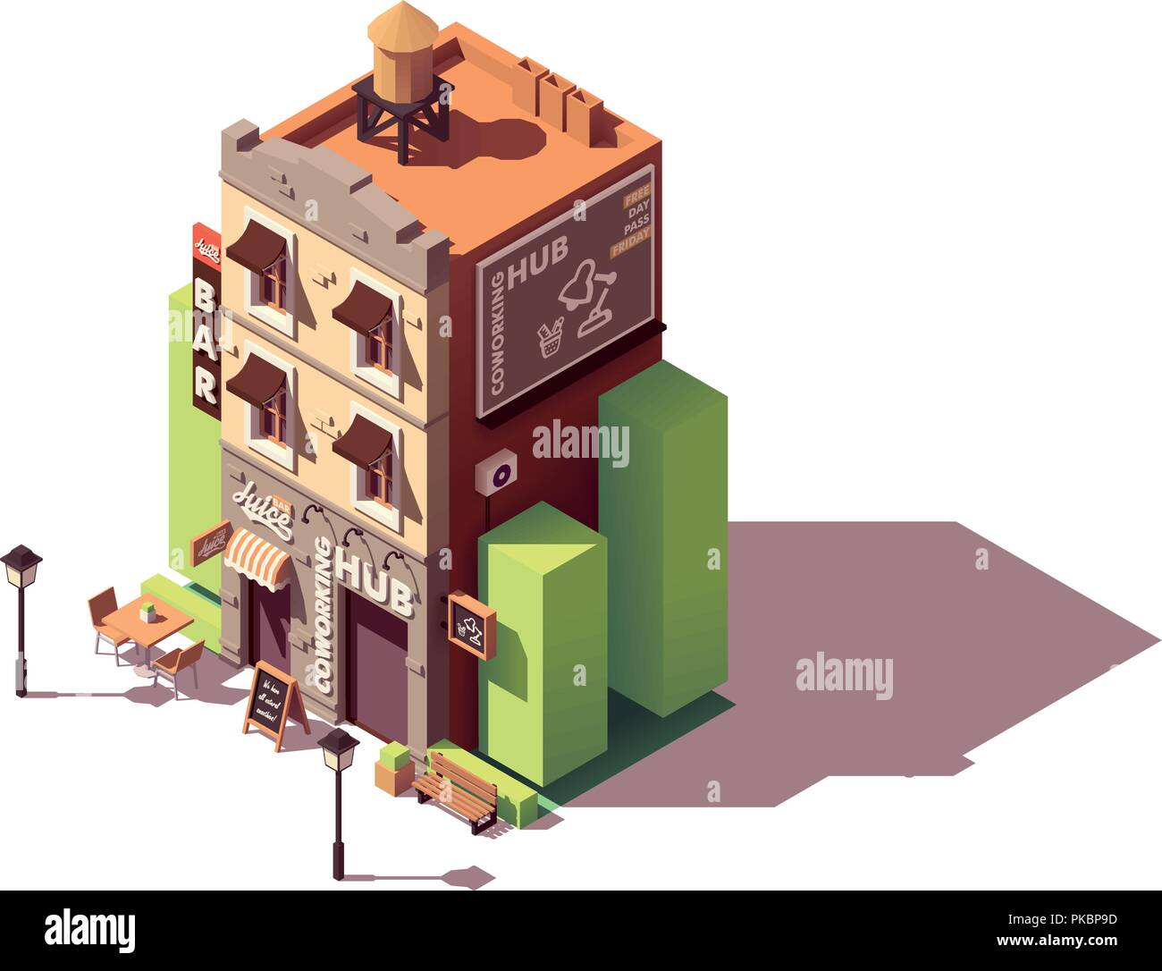 Vector isometric coworking building Stock Vector Image & Art - Alamy