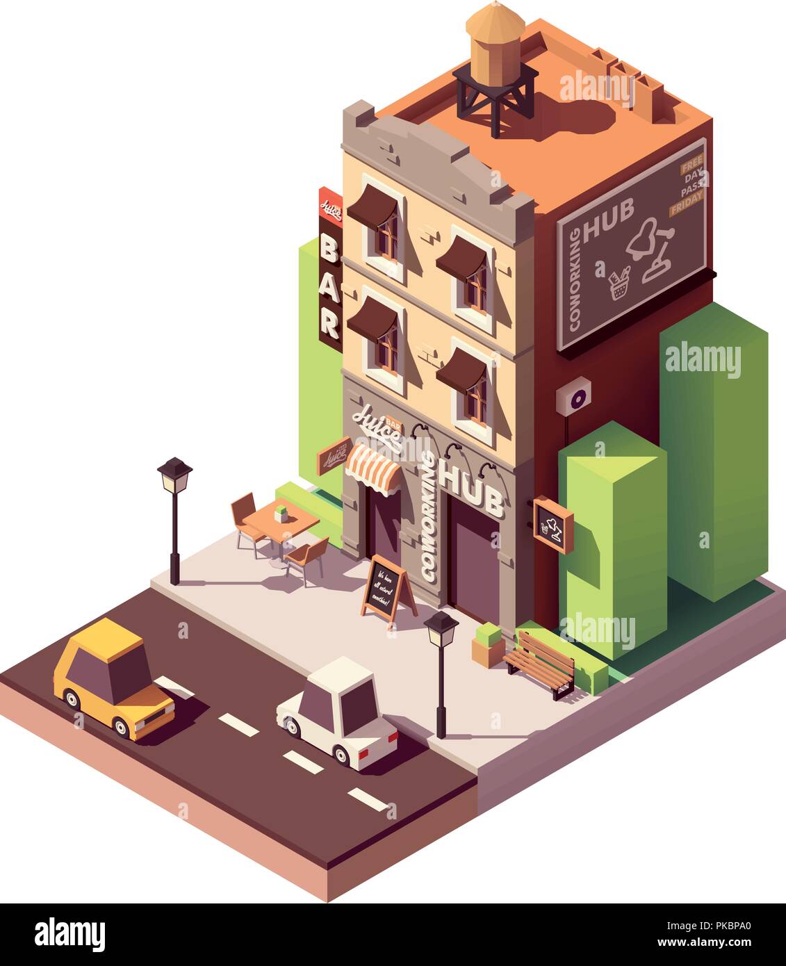 Vector isometric coworking building Stock Vector Image & Art - Alamy