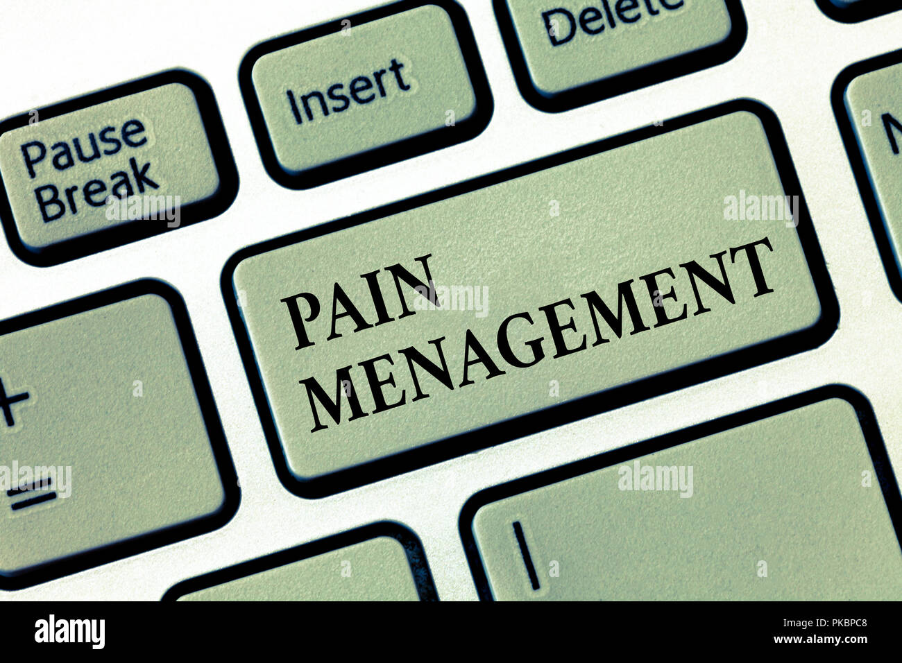 Handwriting text Pain Management. Concept meaning a branch of medicine ...