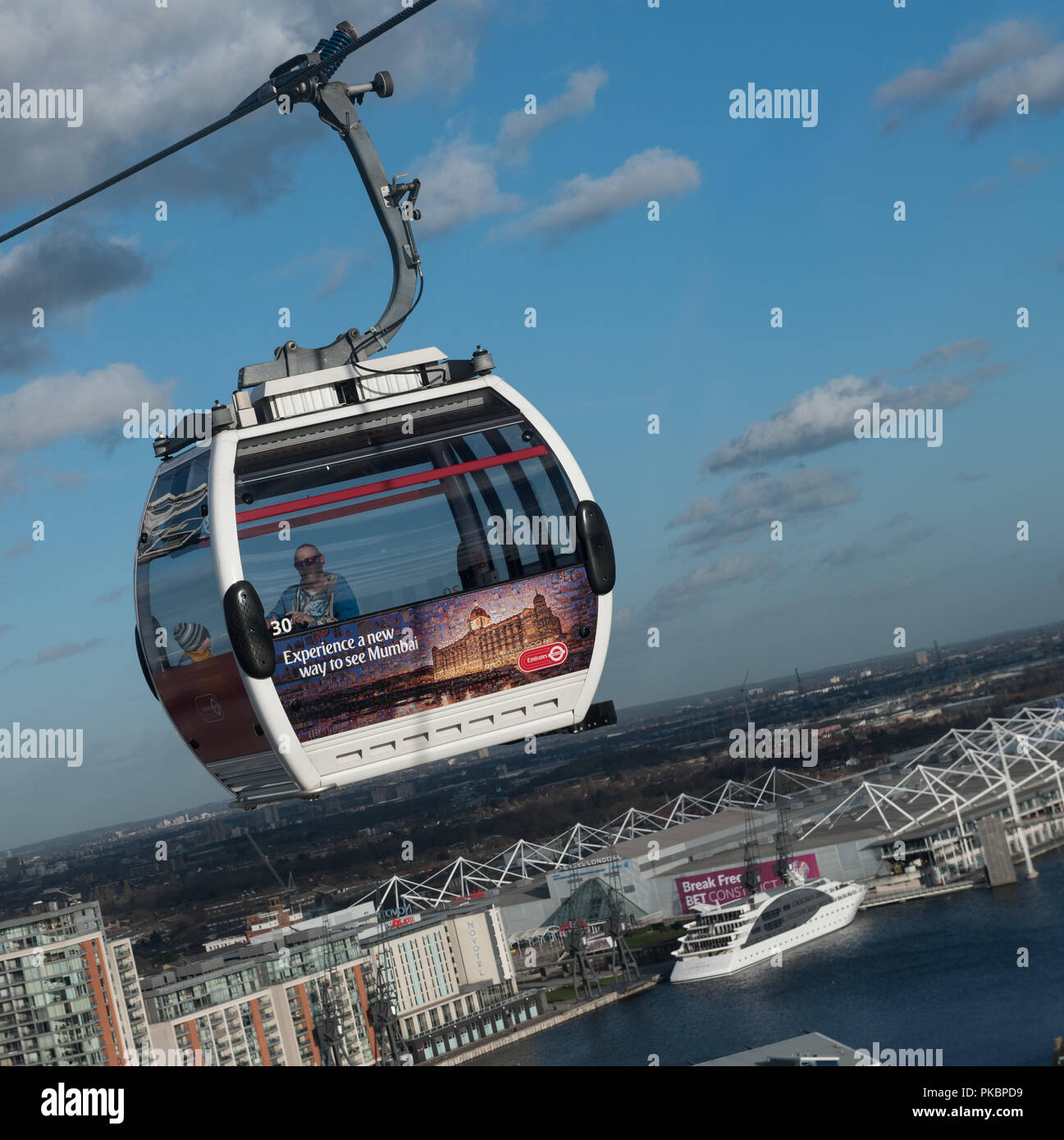 Thames Cable Cars Stock Photo - Alamy