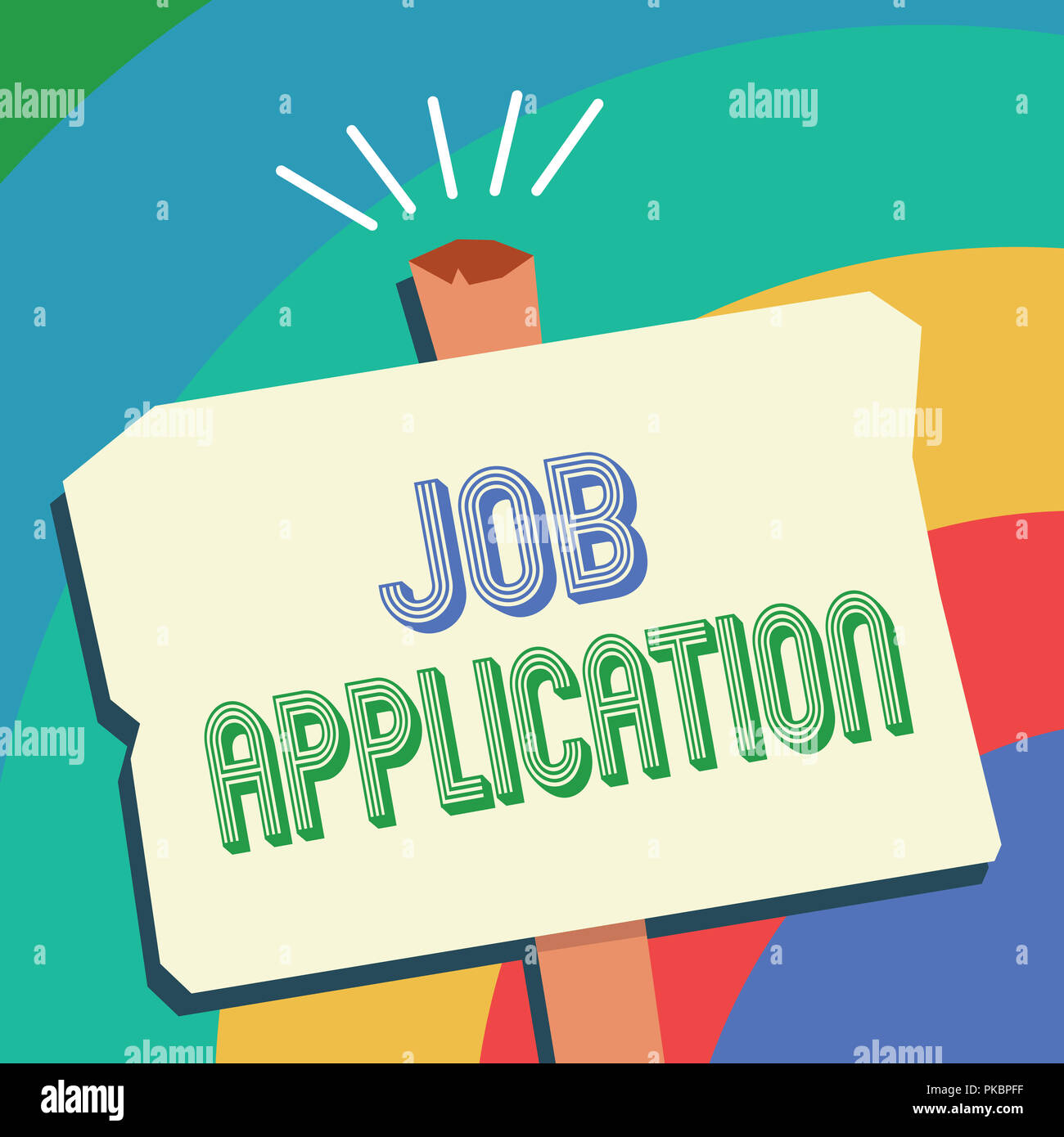 Text sign showing Job Application. Conceptual photo The standard ...