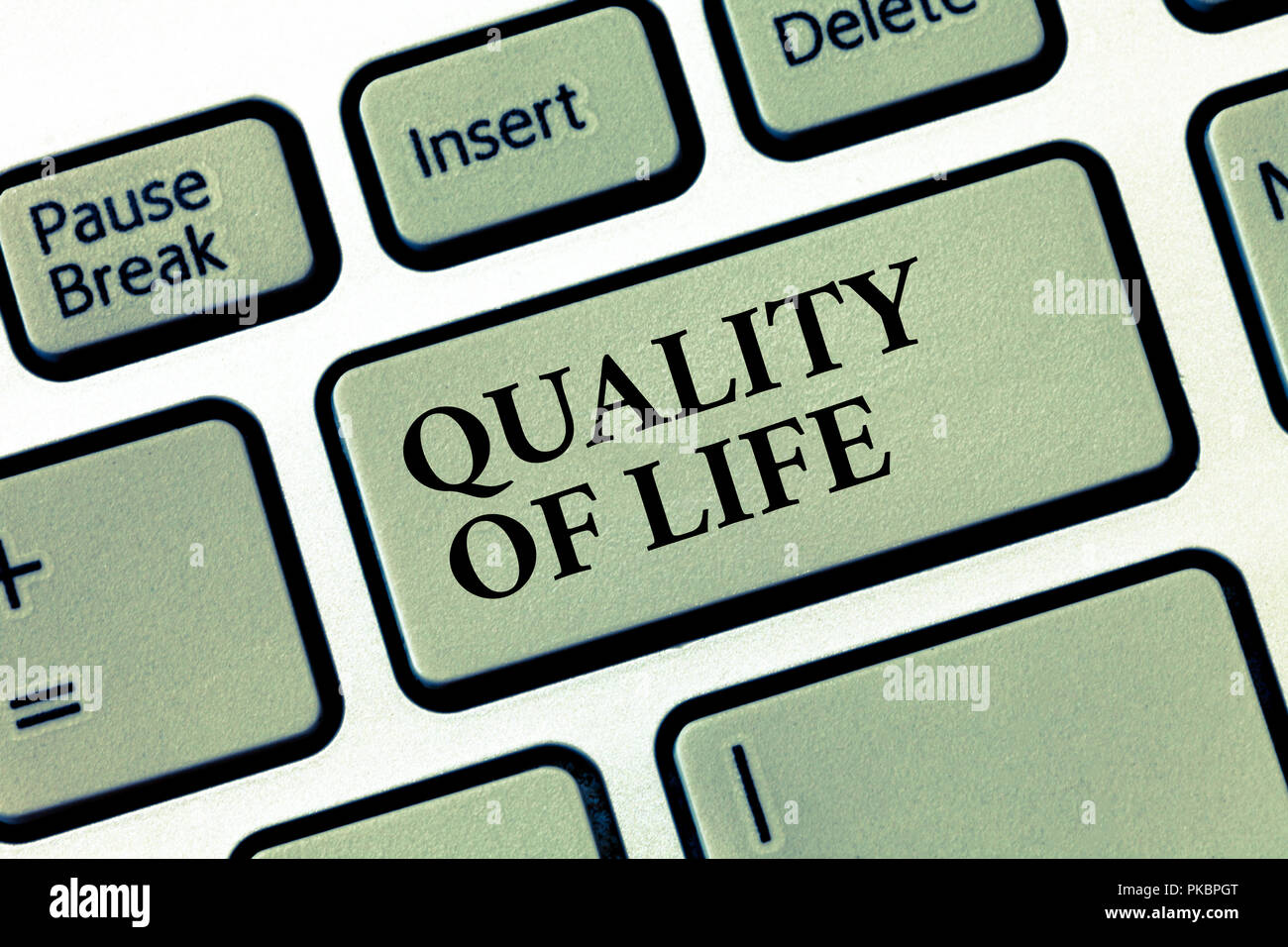 Handwriting text Quality Of Life. Concept meaning being in good health ...