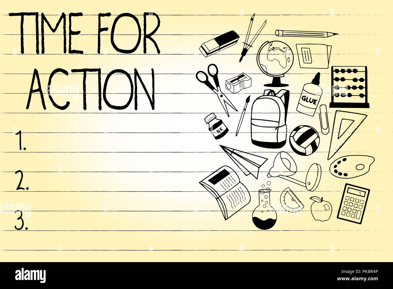 Word writing text Time For Action. Business concept for getting ready ...