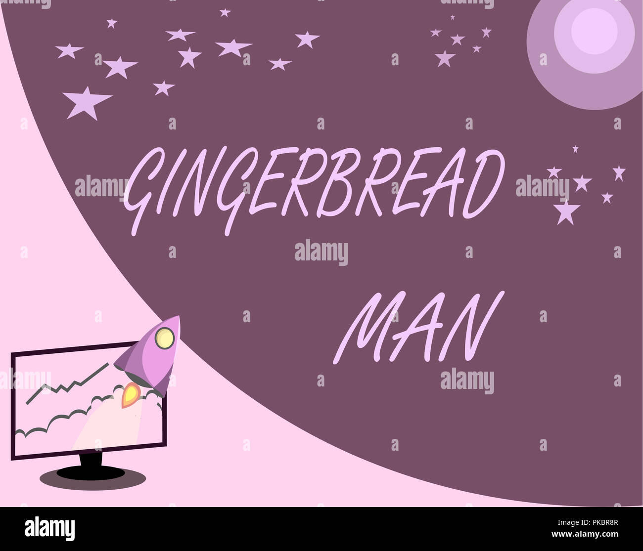 Handwriting text Gingerbread Man. Concept meaning cookie made of ...