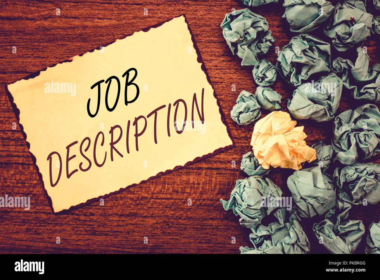 Word writing text Job Description. Business concept for A document that ...