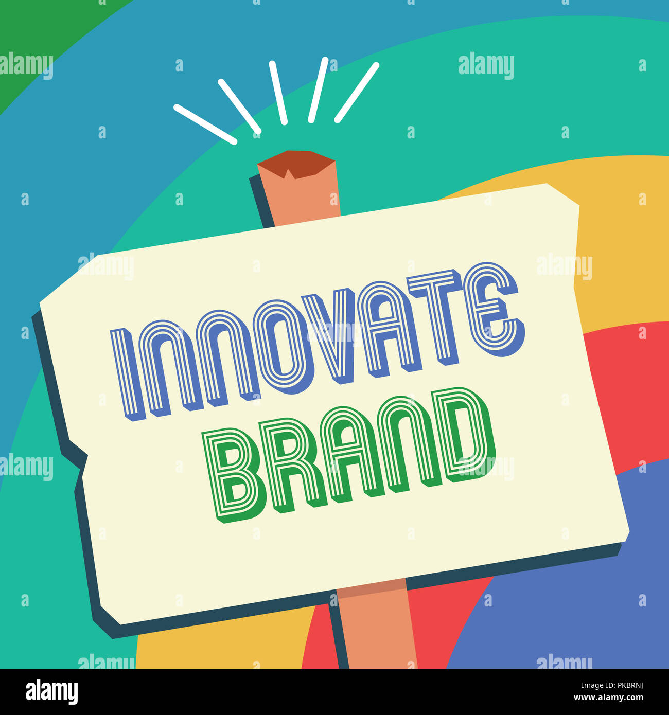 Text sign showing Innovate Brand. Conceptual photo significant to ...