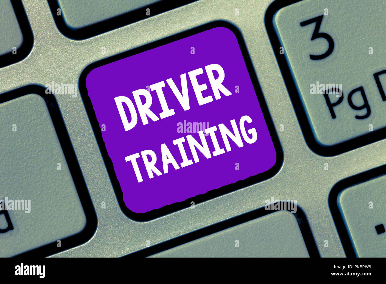 Handwriting text writing Driver Training. Concept meaning prepares a ...