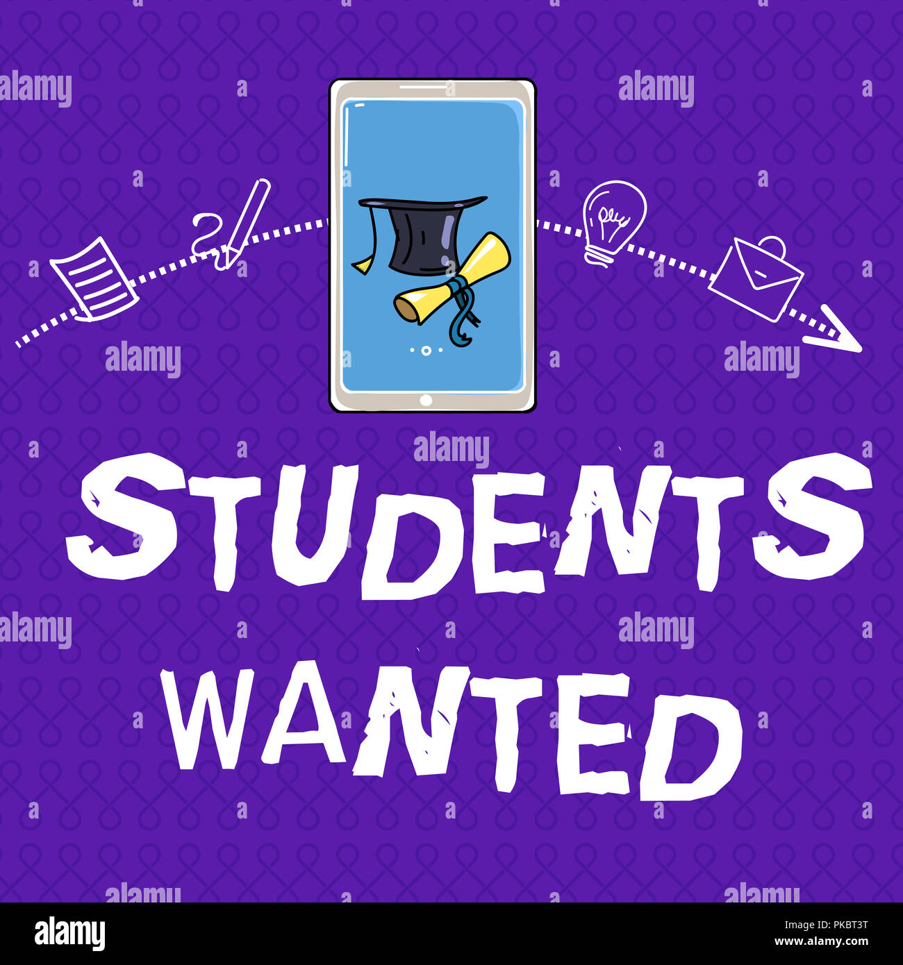 Writing note showing Students Wanted. Business photo showcasing list of ...