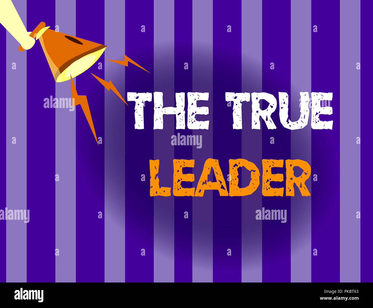 Handwriting text writing The True Leader. Concept meaning one that move ...