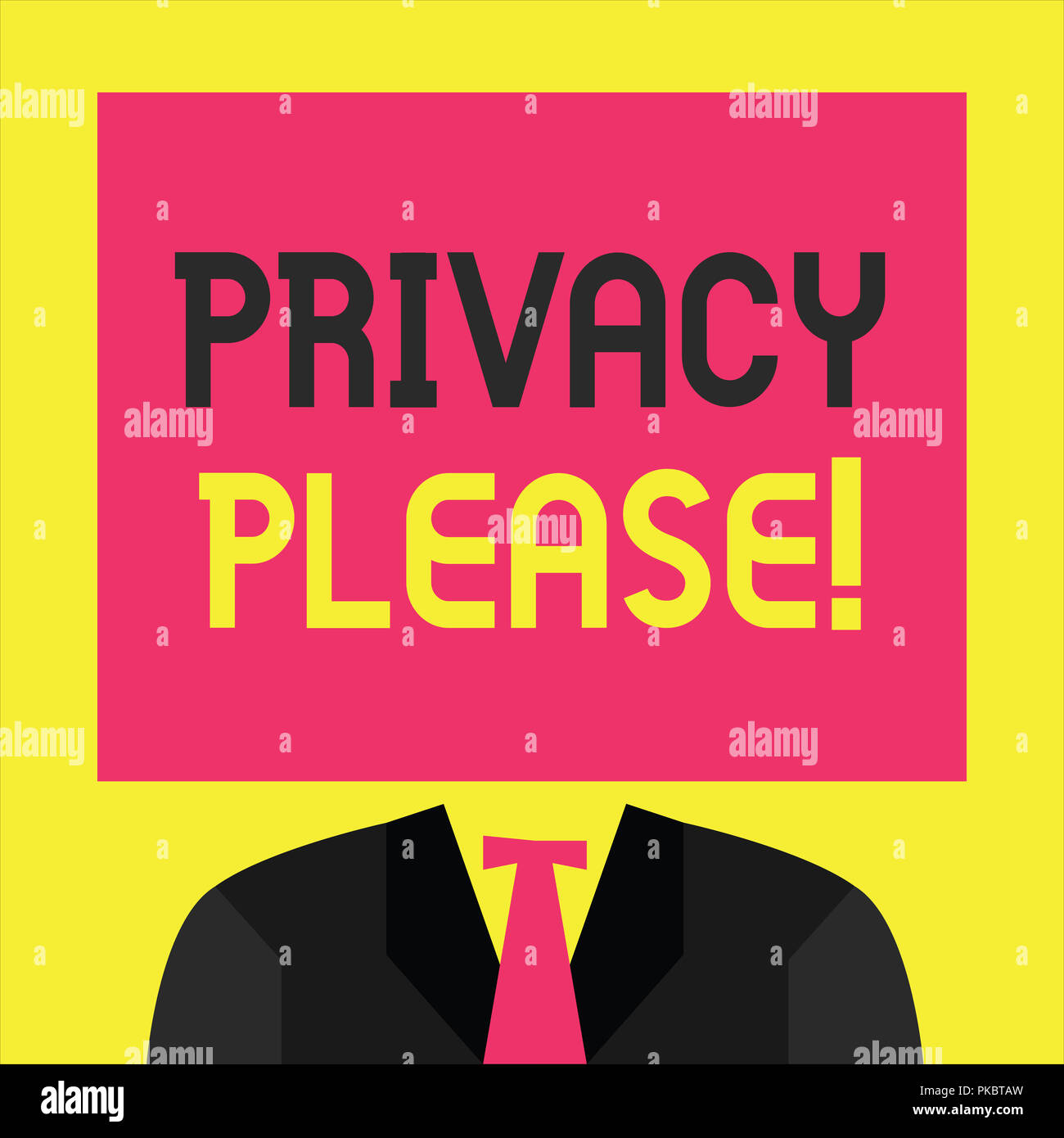 Writing note showing Privacy Please. Business photo showcasing asking ...