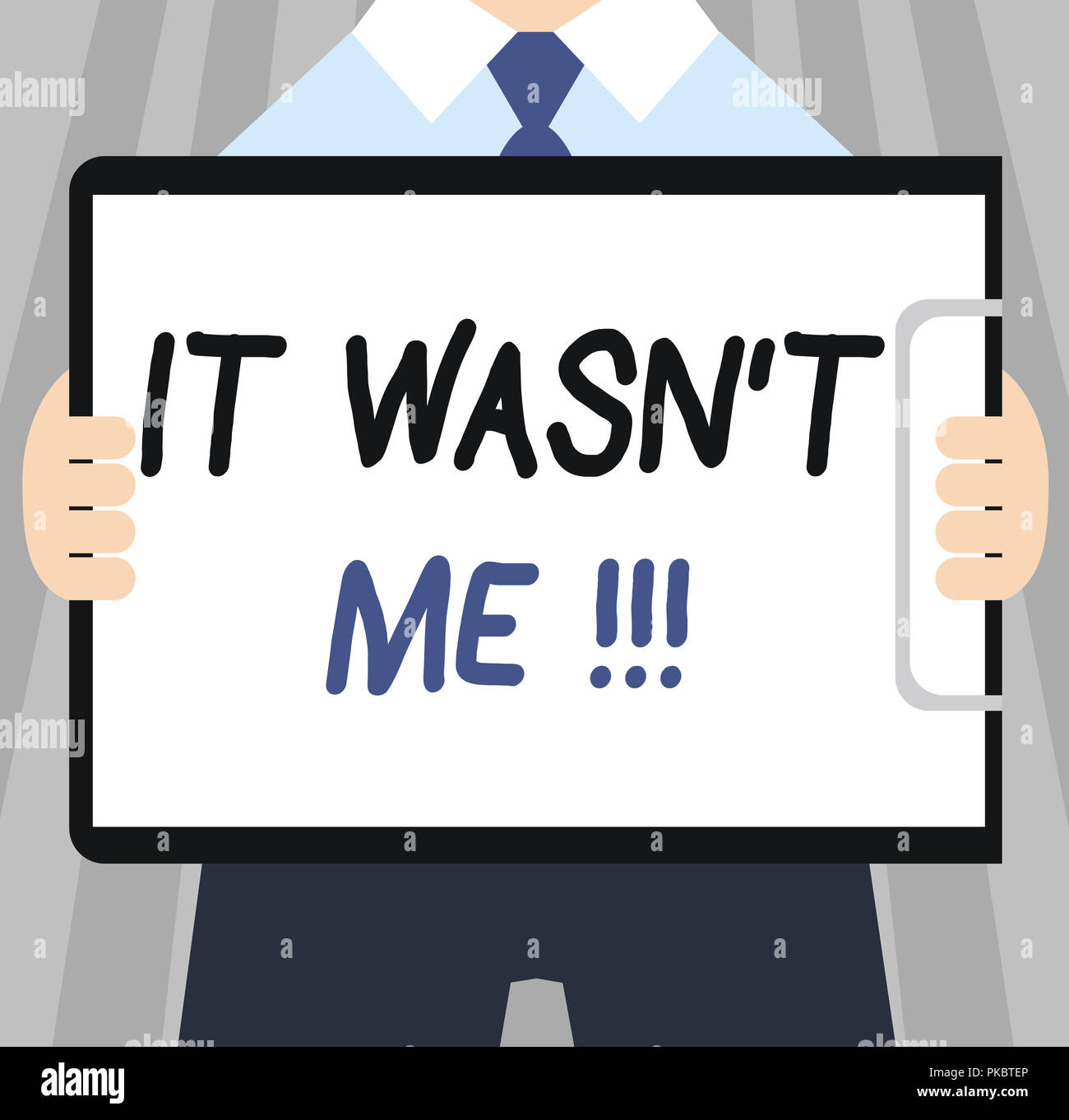 Word writing text It Wasn t not Me. Business concept for Deny something ...