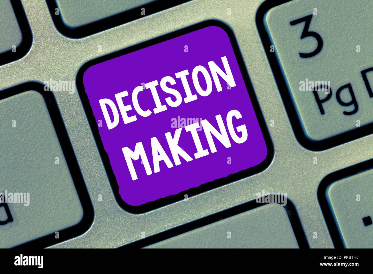 Handwriting text writing Decision Making. Concept meaning The act of ...