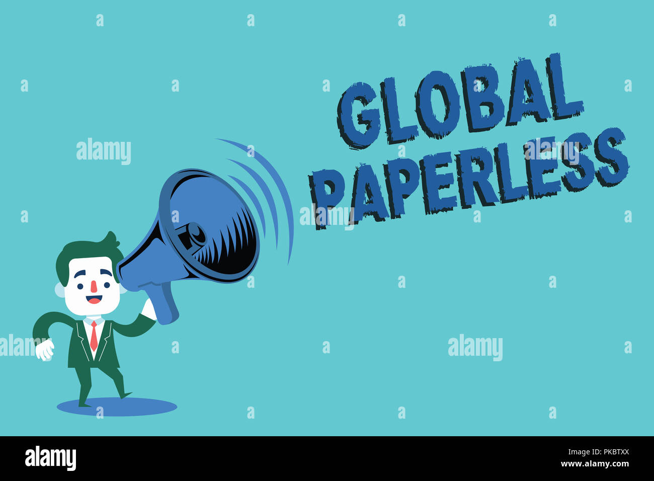 Writing note showing Global Paperless. Business photo showcasing going ...