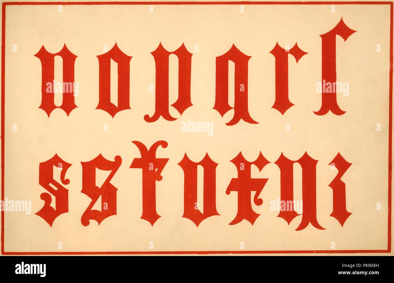 Alphabet, archaic letters, lower case. Artist: Unknown Stock Photo - Alamy