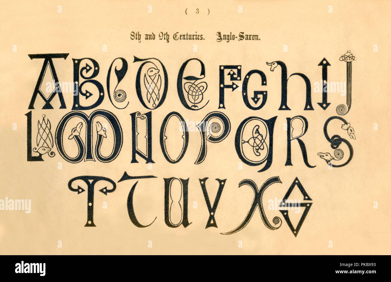 Anglo saxon font hi-res stock photography and images - Alamy