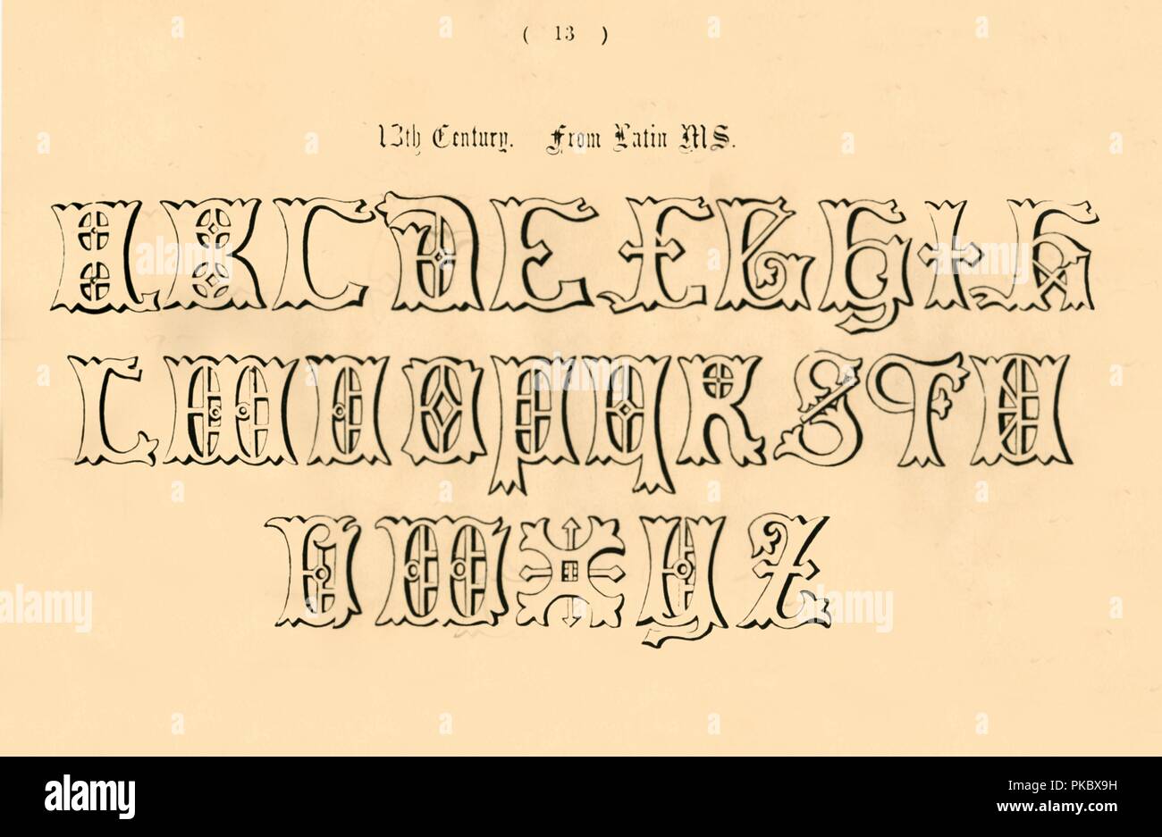 13th century font hi-res stock photography and images - Alamy