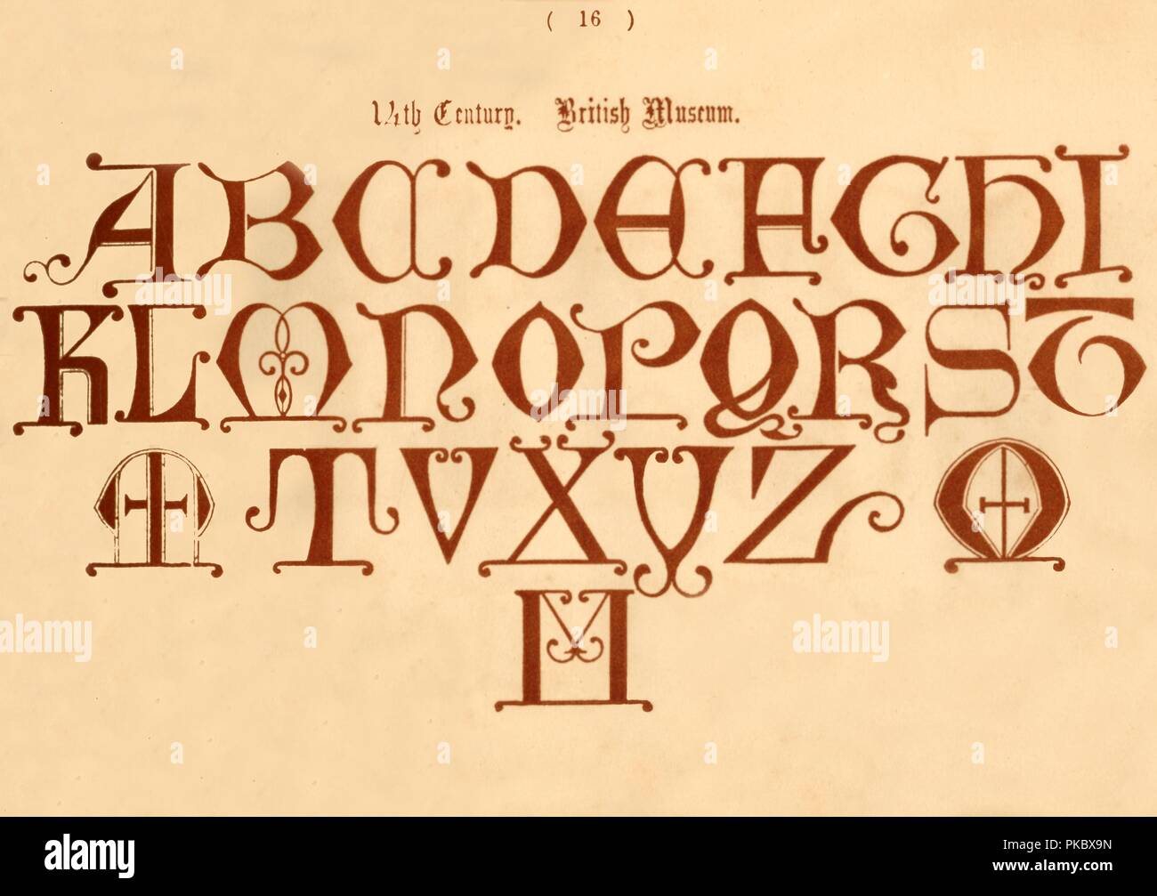 14th century font hi-res stock photography and images - Alamy