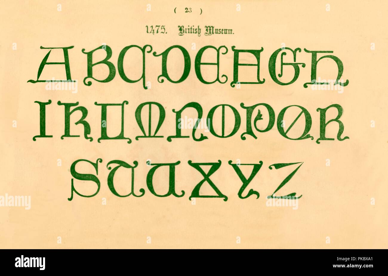 The font fifteenth century hi-res stock photography and images - Alamy
