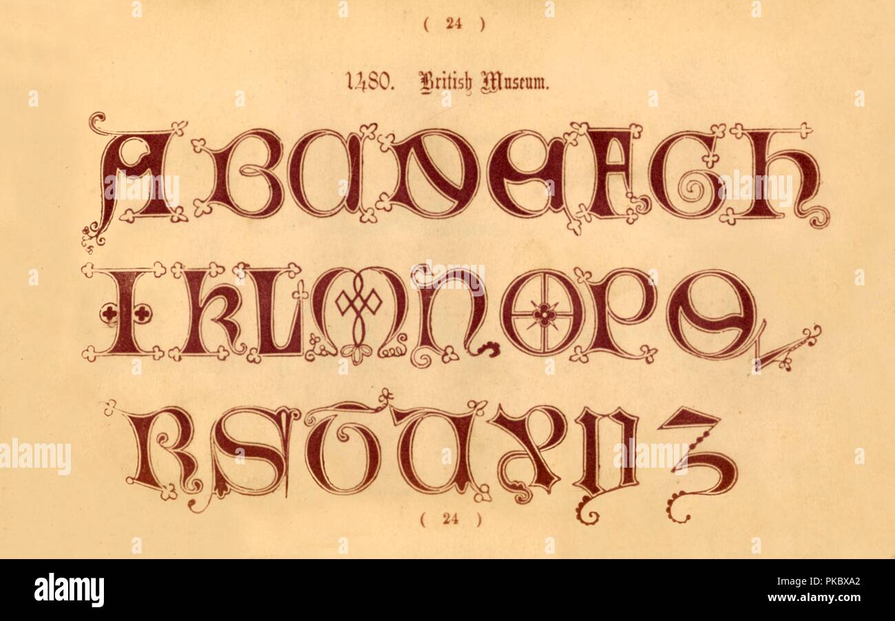 The font fifteenth century hi-res stock photography and images - Alamy
