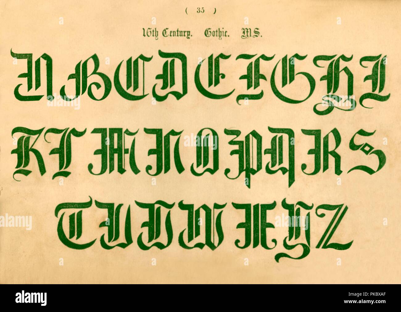 Gothic Alphabet Stock Photos & Gothic Alphabet Stock Images - Alamy