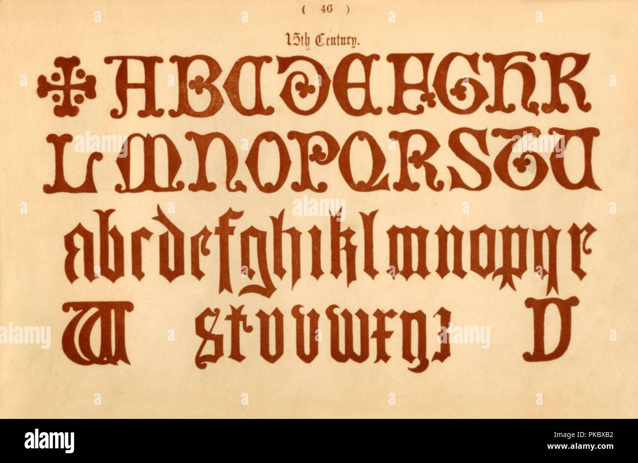 15th century font hi-res stock photography and images - Alamy