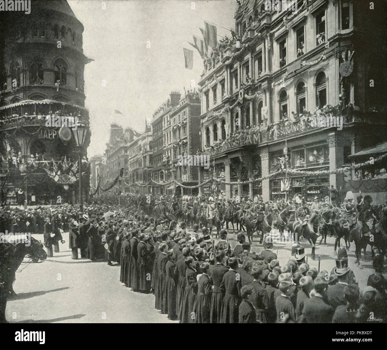 'The Royal Procession: Passing the Eastern End of Cheapside', London ...