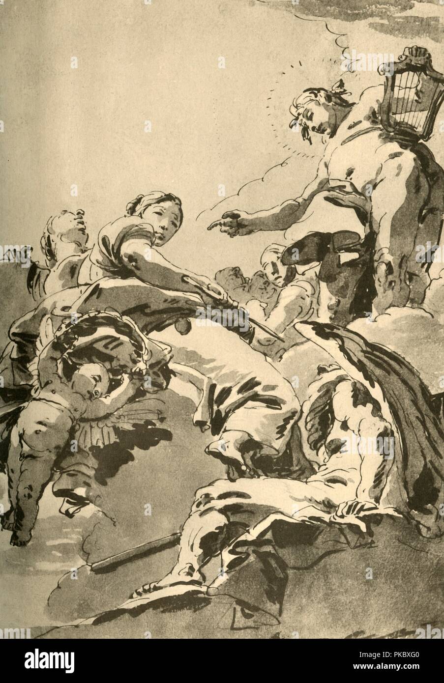 'Apollo, the Muses and Chronos', c1730, (1928). Artist: Giovanni ...