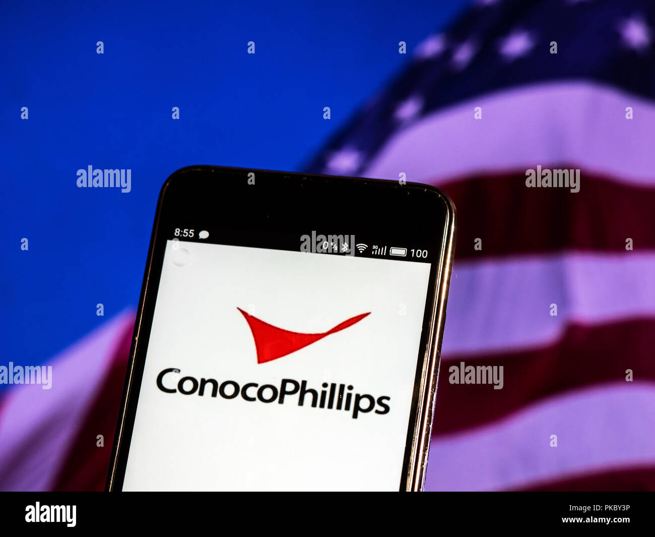 Conoco Phillips logo seen displayed on smart phone Stock Photo - Alamy