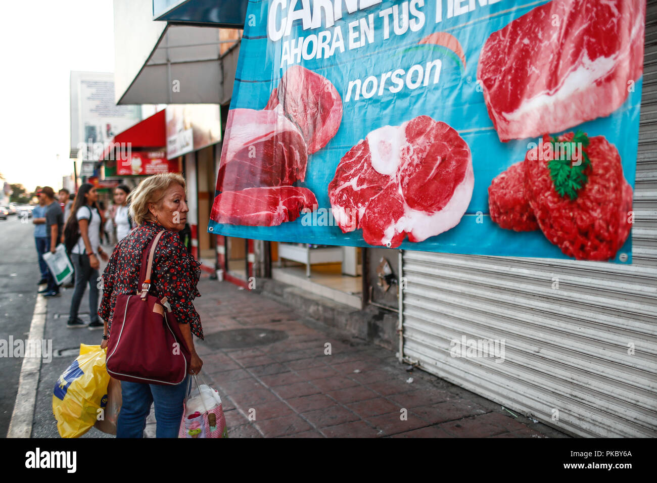 Meat advertising of the Norson brand, bisteck folete, meat cuts. Daily ...