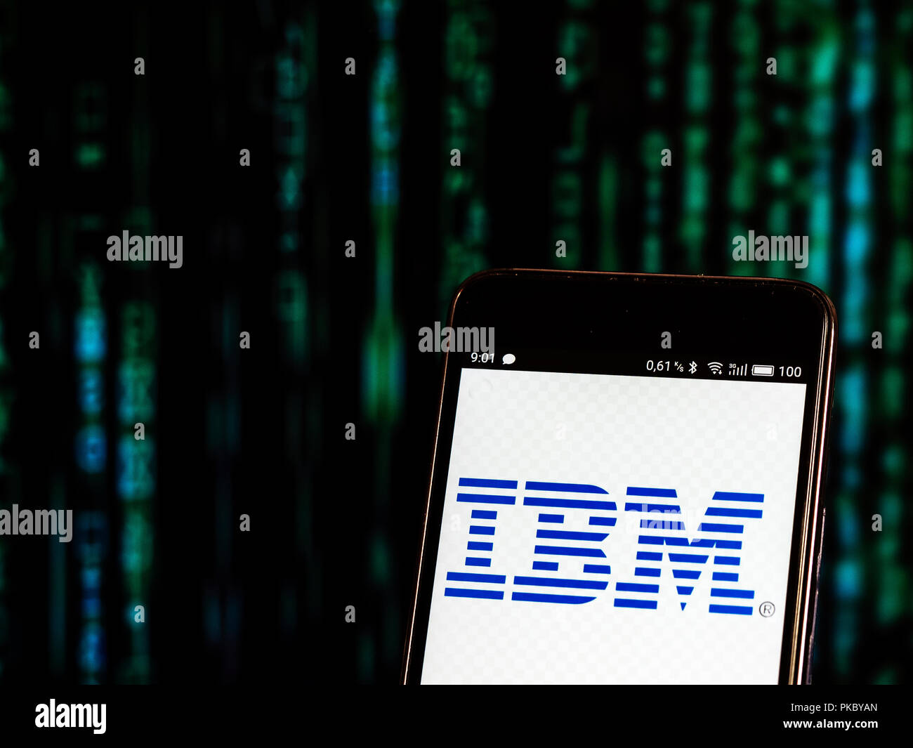 IBM logo seen displayed on smart phone Stock Photo - Alamy