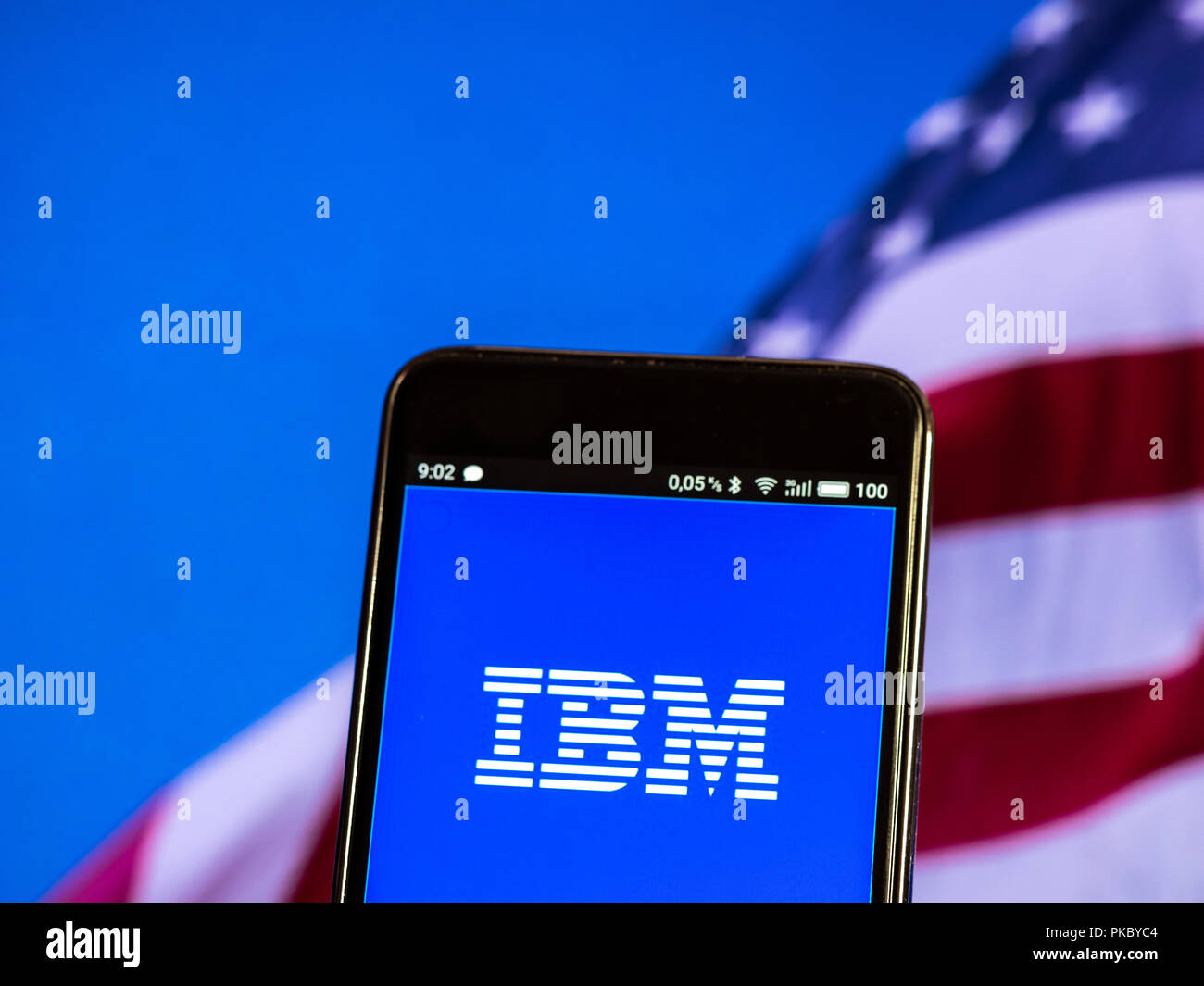IBM logo seen displayed on smart phone Stock Photo - Alamy