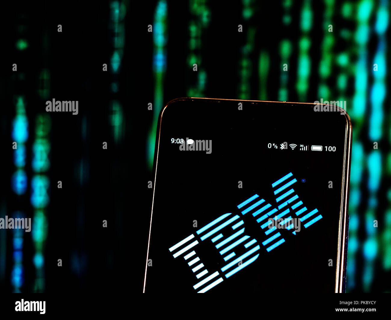 IBM logo seen displayed on smart phone Stock Photo - Alamy