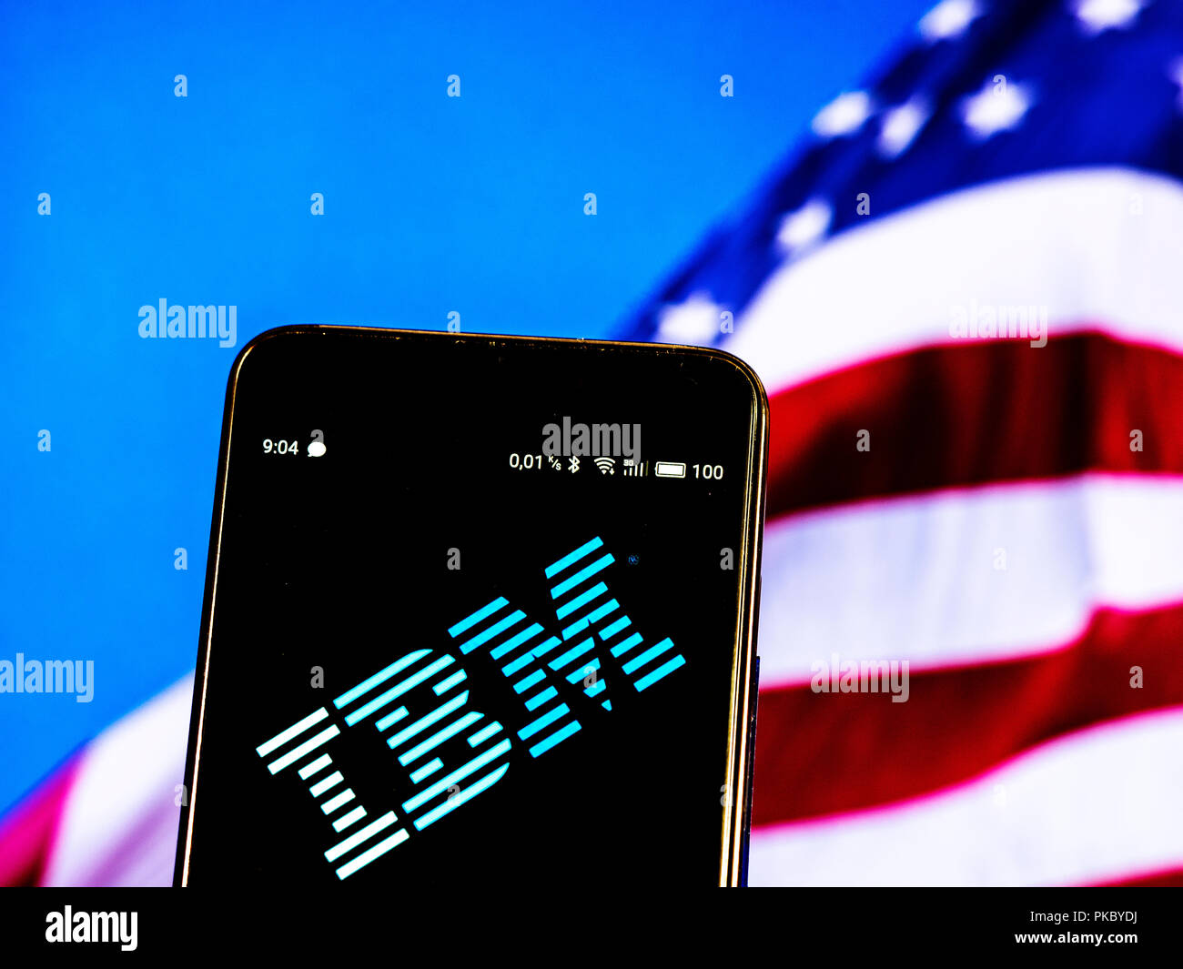 IBM logo seen displayed on smart phone Stock Photo - Alamy
