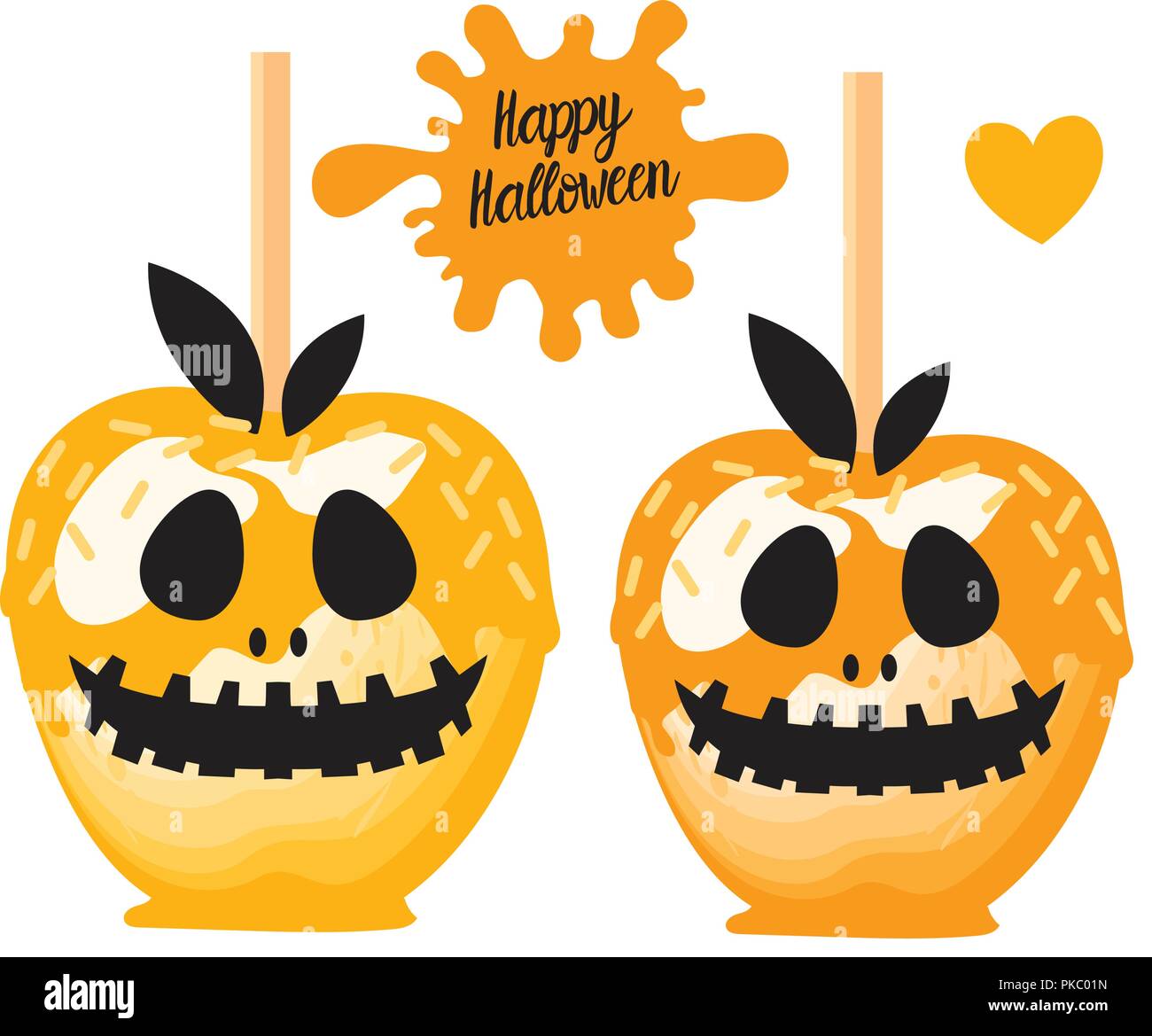 Halloween Candy Apple Clipart