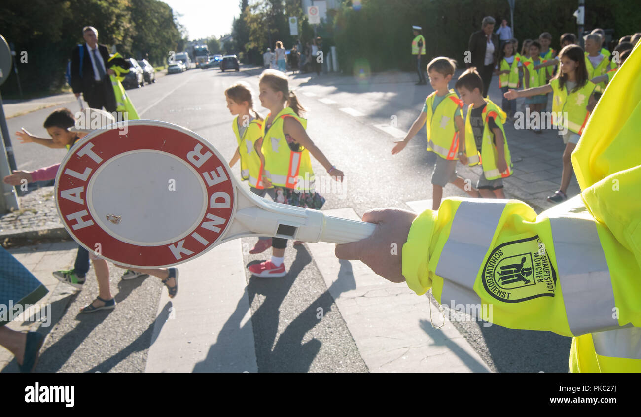 Munich, Bavaria. 12th Sep, 2018. During the "Safe at School - Safe Home ...