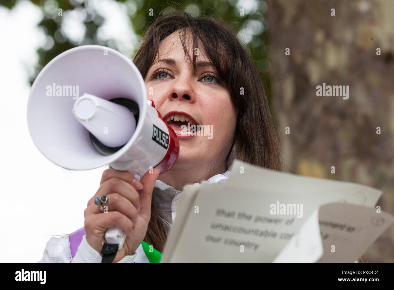London, UK. 12th September, 2018. Amelia Womack, Deputy Leader of the ...