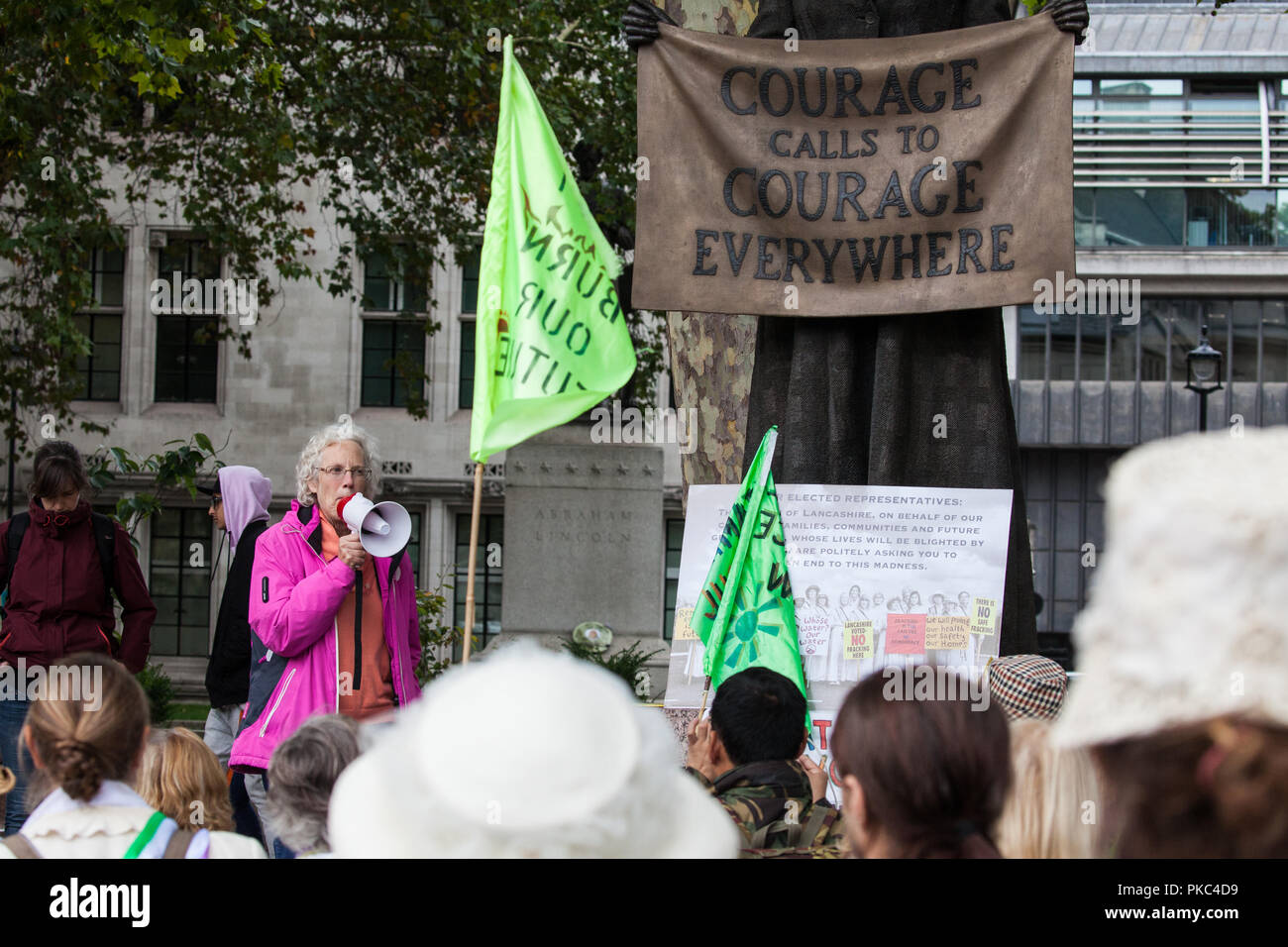 London, UK. 12th September, 2018. Ruth London from Fuel Poverty Action ...