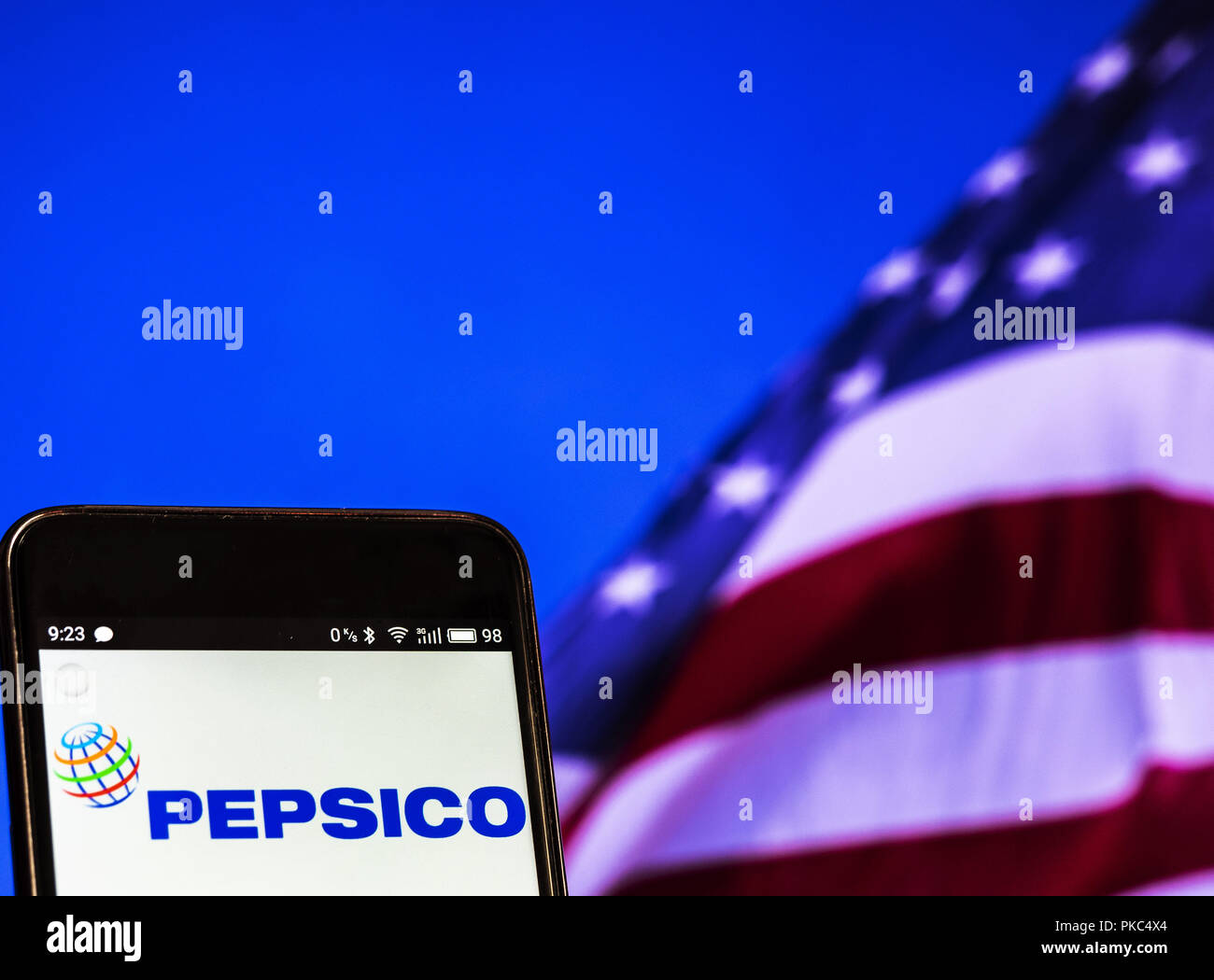 Kiev, Ukraine. 12th Sep, 2018. PepsiCo Food company logo seen displayed ...