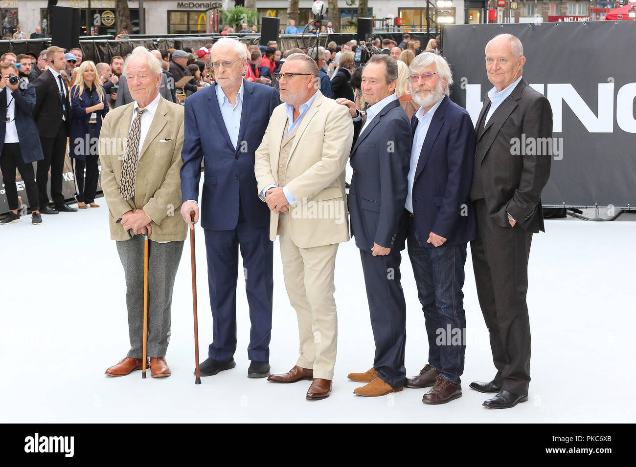 London, UK. 12th Sep 2018. Michael Gambon, Michael Caine, Ray Winstone ...