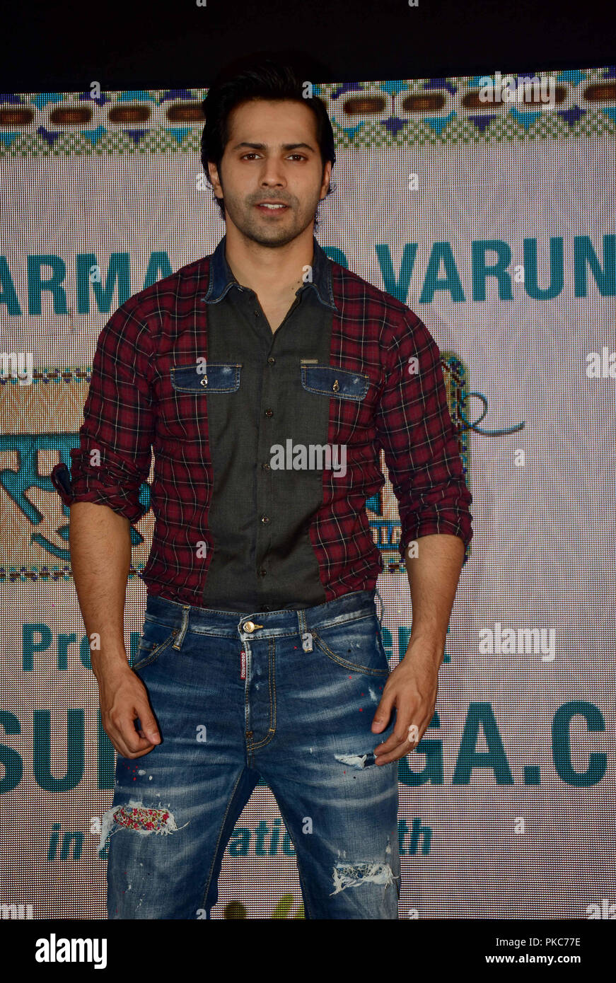 Mumbai, India. 12th Sep, 2018. Indian film actor Varun Dhawan seen ...