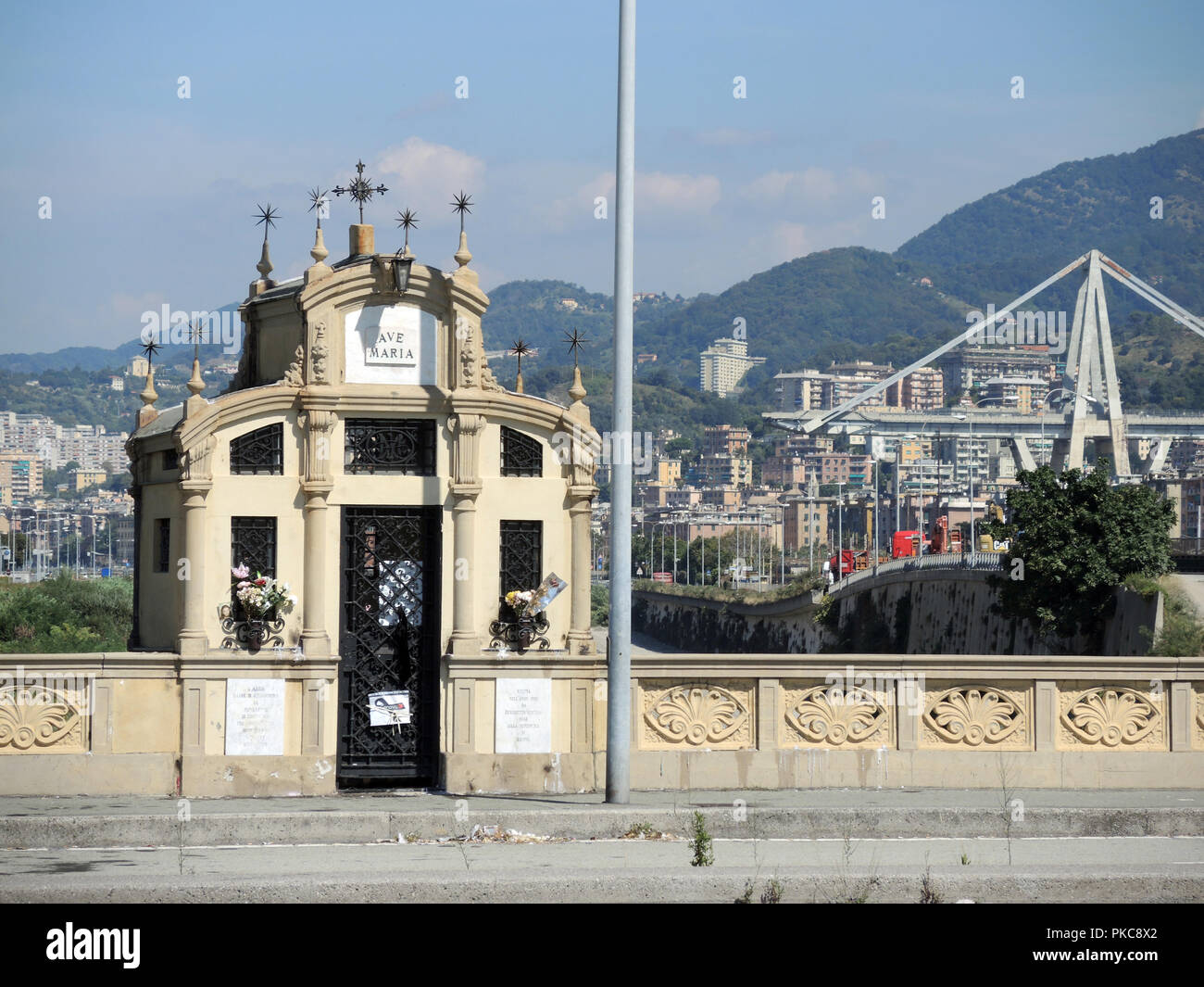 Genoa, Italy. 11th Sep, 2018. 11 September 2018, Italy, Genoa: From a ...