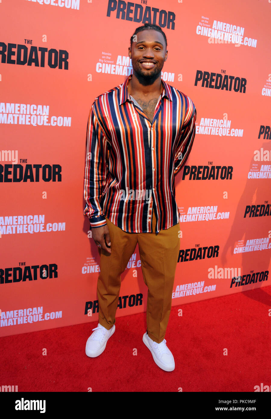 Hollywood, California, USA. 12th Sept 2018. Football player Omar Bolden ...