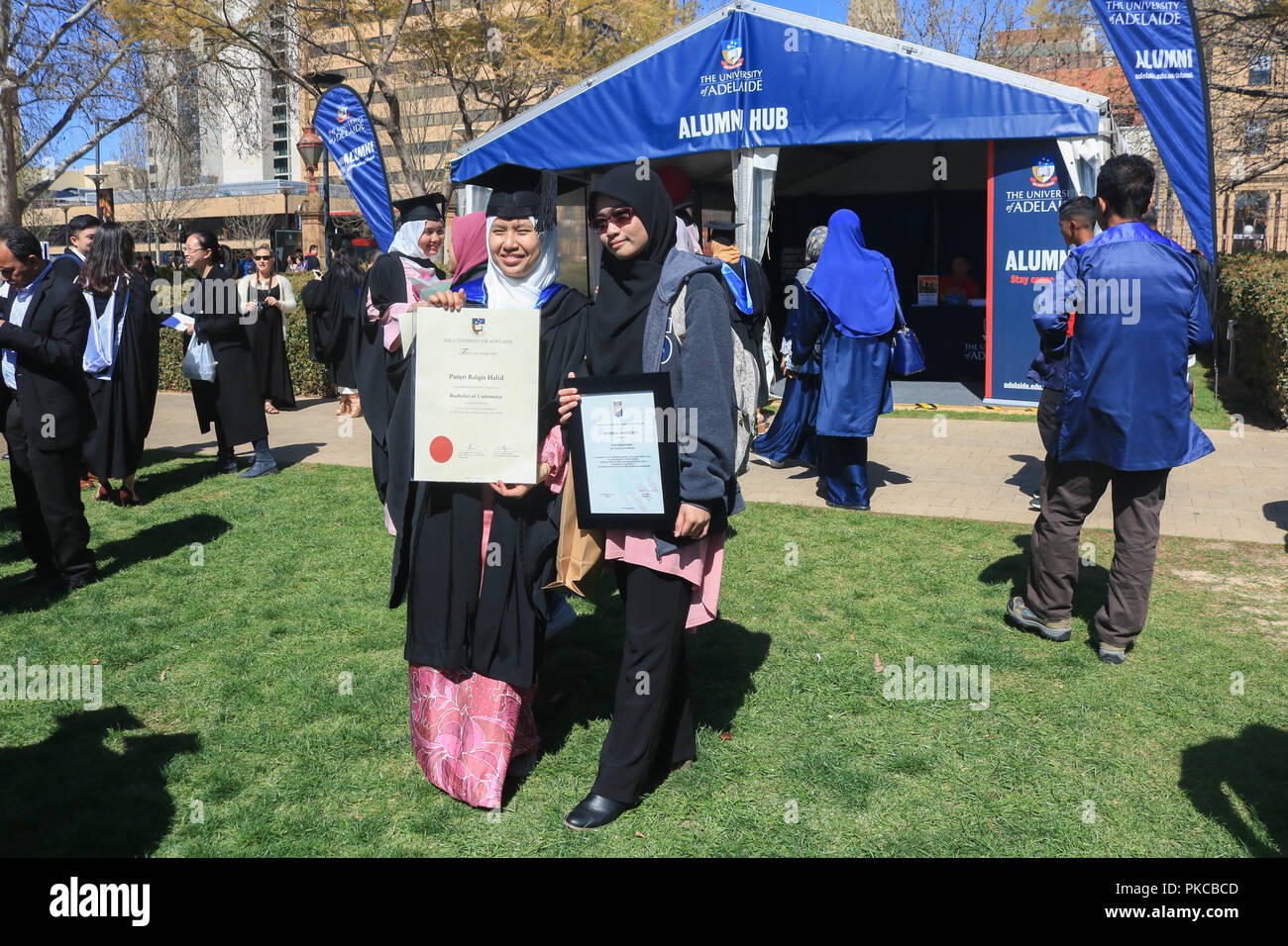 Adelaide Australia. 13th September 2018. Graduating students from the University of Adelaide ...