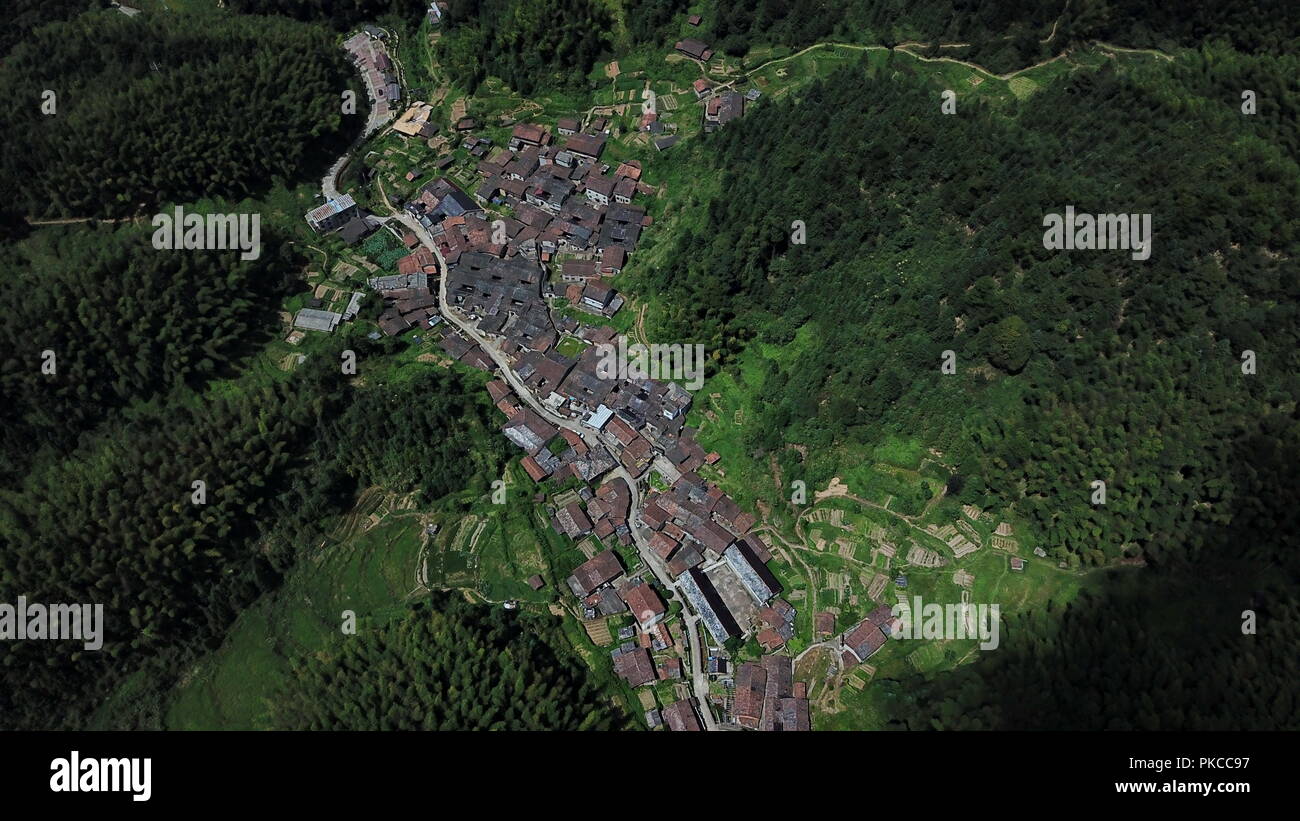 Shaowu. 12th Sep, 2018. Aerial photo taken on Sept. 12, 2018 shows ...